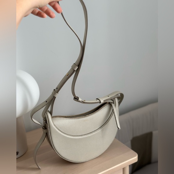 Polene | Bags | Polene Cream Shoulder Bag With Pebbled Leather Finish ...